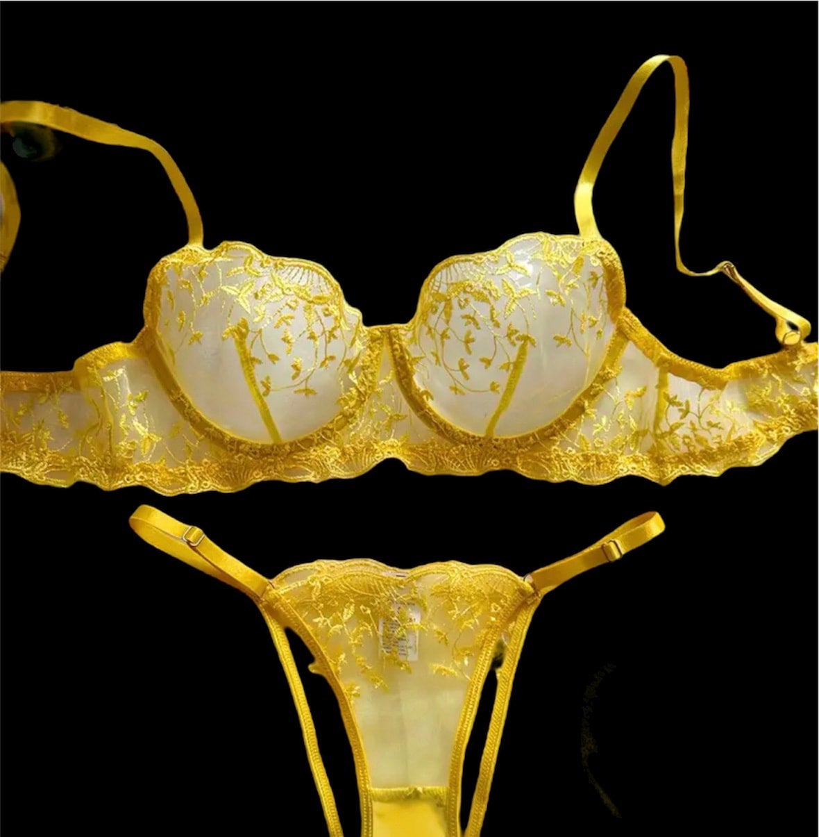 Yellow 2 Piece Bra & Panty Set | Sweet & Spicy